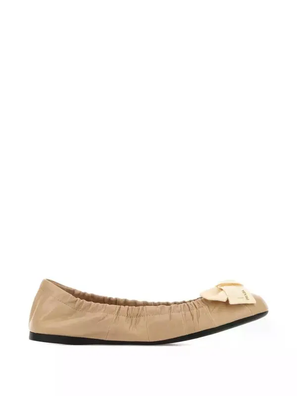 Prada Ballerina Ballet Flats With Bow
