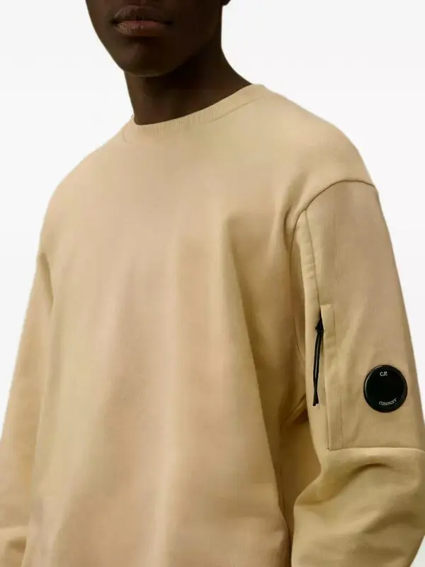 C.P. COMPANY Logo-patch Crew-neck Sweatshirt - Neutrals