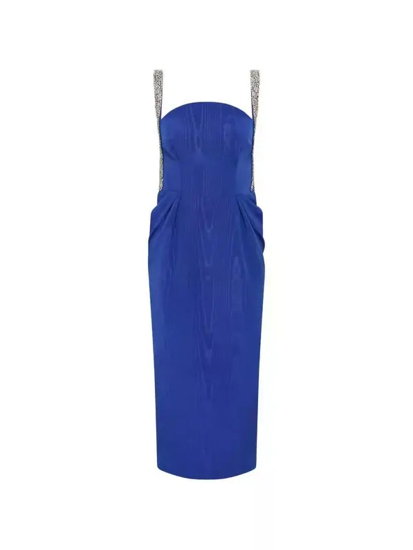 Rebecca Vallance Strap-embellished Midi Dress - Blue