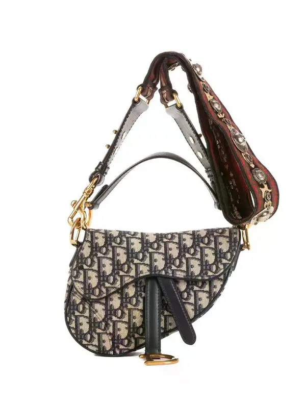 Dior Mini Saddle Oblique Shoulder Bag - Neutrals
