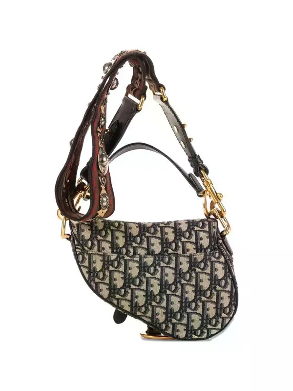 Dior Mini Saddle Oblique Shoulder Bag - Neutrals