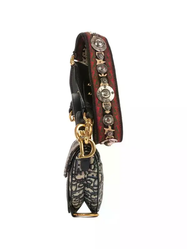 Dior Mini Saddle Oblique Shoulder Bag - Neutrals