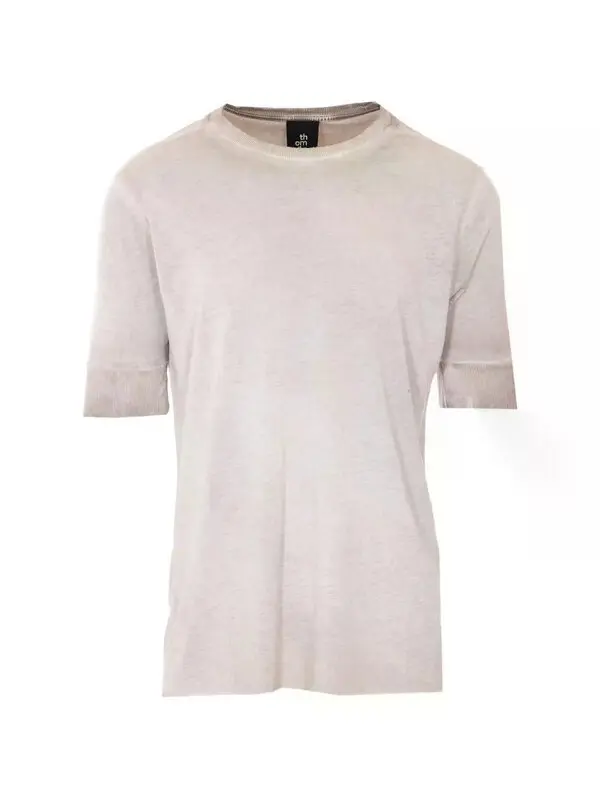 THOM KROM Crewneck Distressed T-shirt