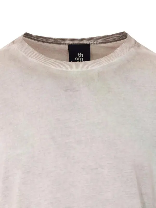 THOM KROM Crewneck Distressed T-shirt