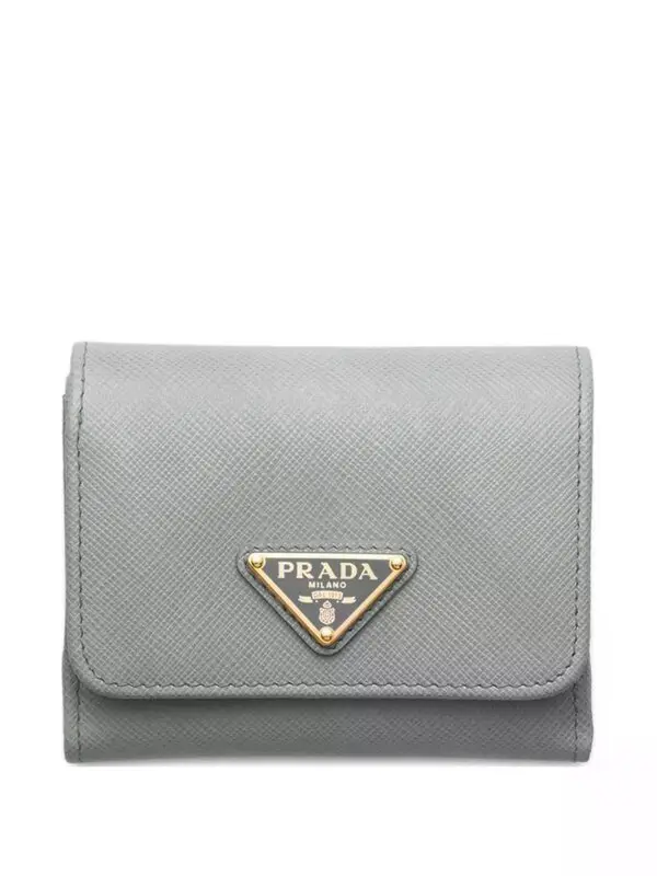 Prada Logo-plaque Leather Wallet
