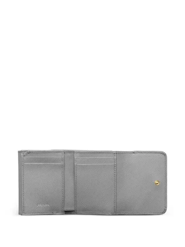 Prada Logo-plaque Leather Wallet