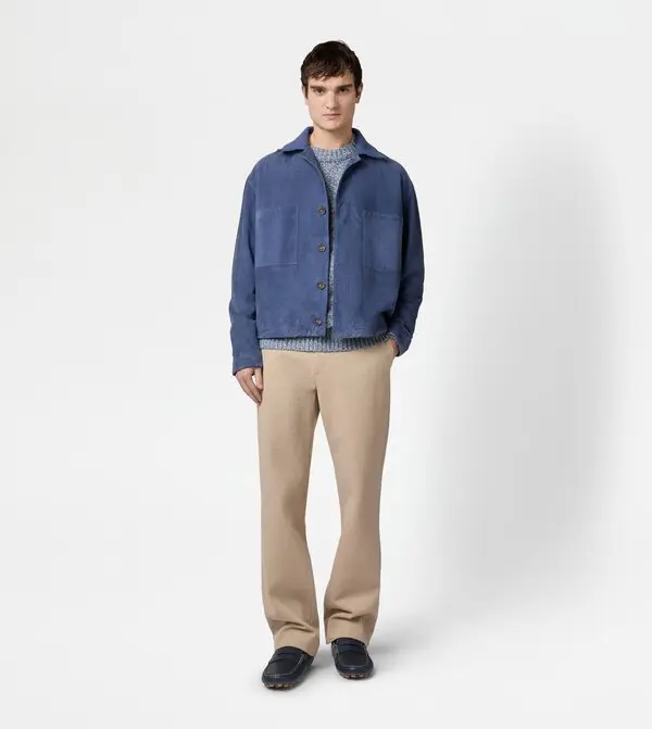 TOD'S Coach Jacket In Pashmy Suede