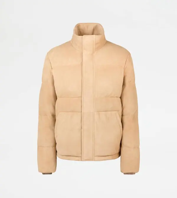 TOD'S Pashmy Suede Down Jacket - Beige