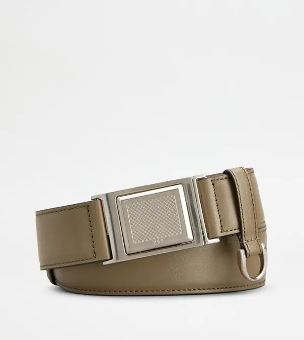 TOD'S Belt In Leather With Branded Buckle