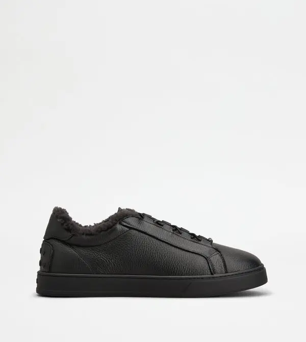 TOD'S Leather Sneakers With Shearling Lining