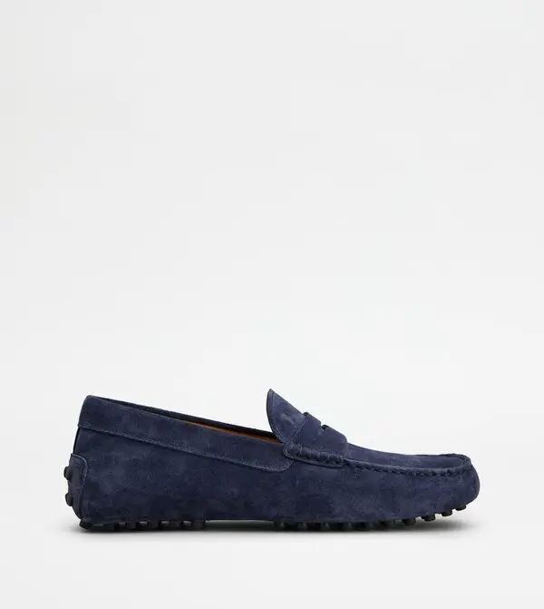 TOD'S Gommino Suede Loafers - Blue