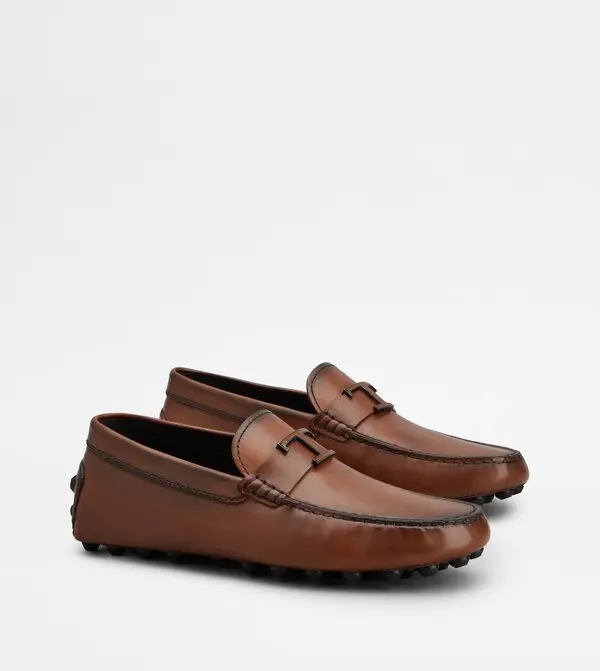 TOD'S T Timeless Gommino Bubble Leather Loafers