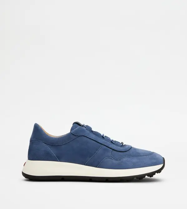 TOD'S Pashmy Suede Sneakers With Red Dot Detail