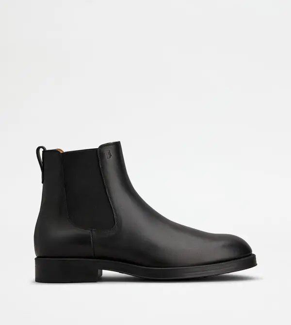 TOD'S Leather Chelsea Boots - Black