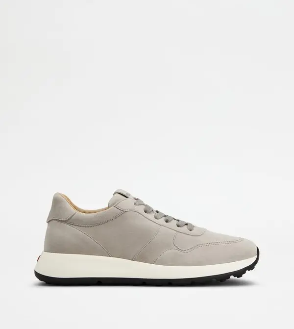TOD'S Pashmy Suede Sneakers With Red Dot Detail