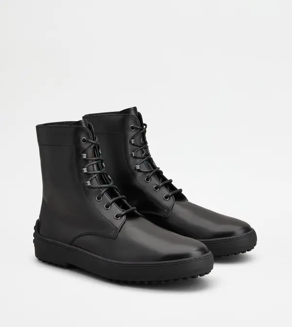 TOD'S Winter Gommino Leather Ankle Boots