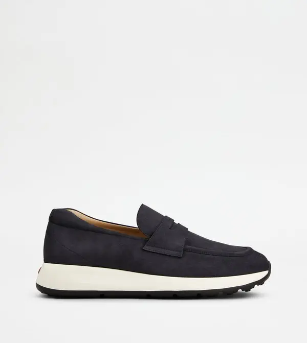 TOD'S Sporty Loafers In Pashmy Suede - Blue
