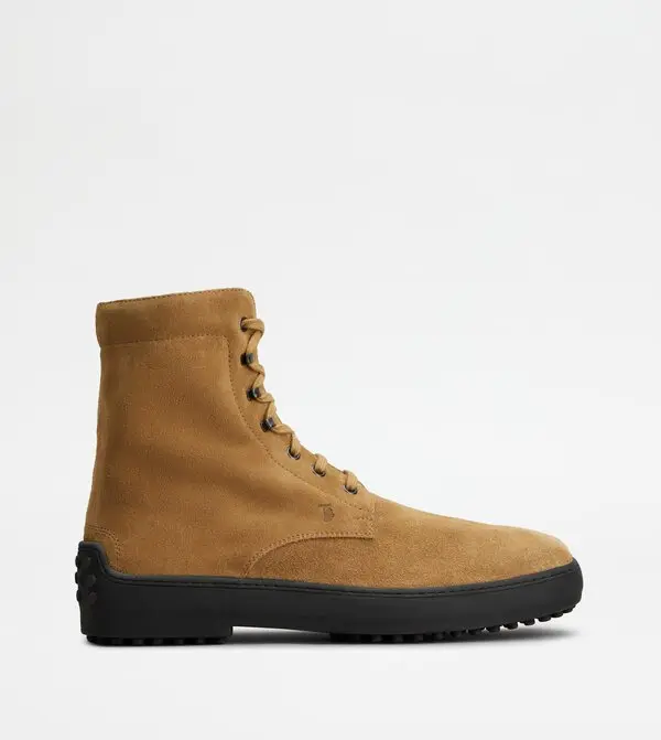 TOD'S Winter Gommino Suede Ankle Boots