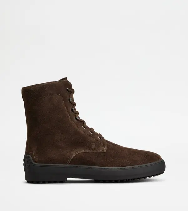 TOD'S Winter Gommino Ankle Boots In Suede