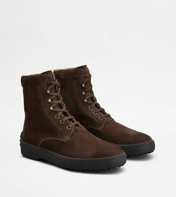 TOD'S Winter Gommino Ankle Boots In Suede