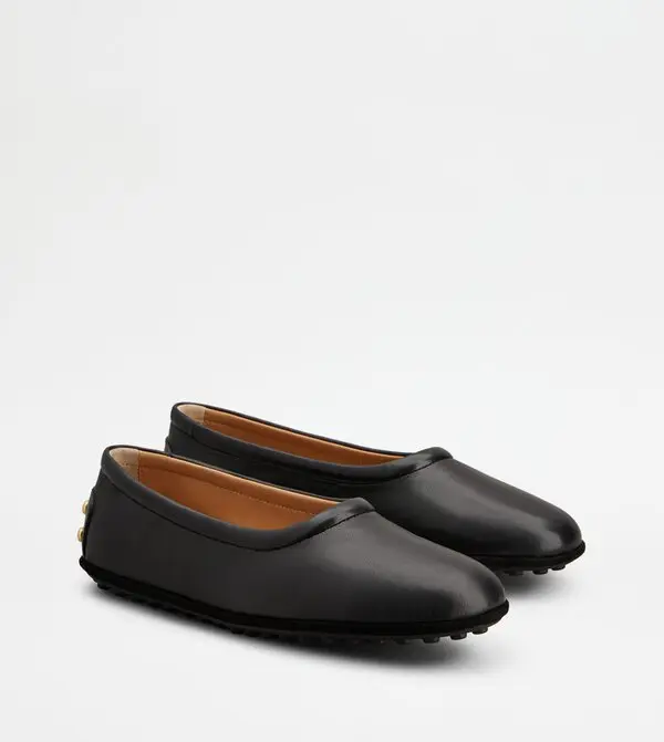 TOD'S Metal Dots Nappa Leather Ballerinas