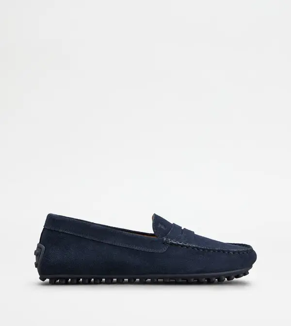 TOD'S City Gommino Suede Loafers - Blue