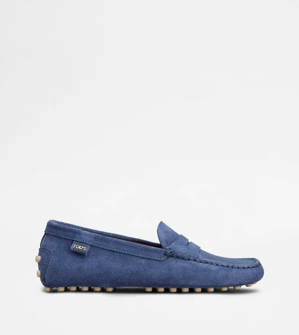 TOD'S Gommino Suede Loafers - Blue
