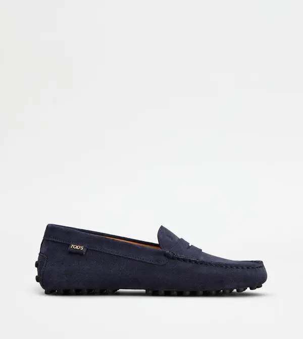 TOD'S Gommino Suede Loafers - Blue