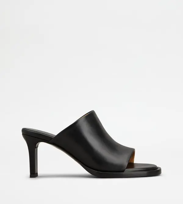 TOD'S Leather Mules - Black