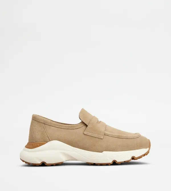 TOD'S Suede Loafers - Beige