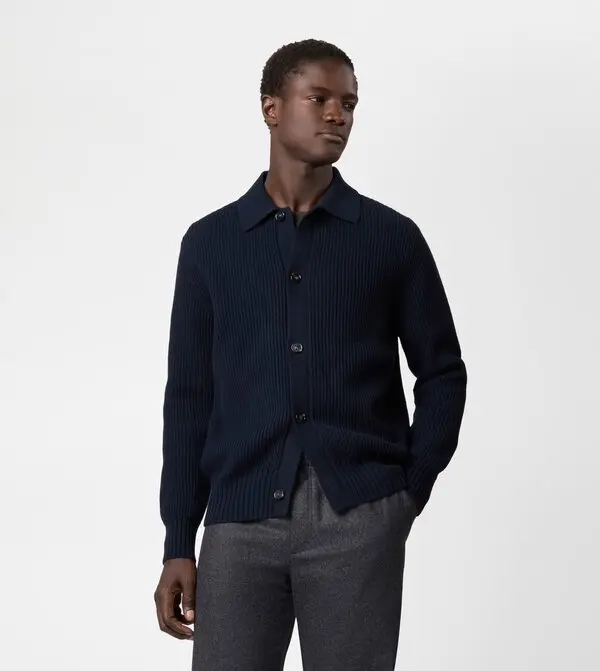 TOD'S Cashmere Blend Polo Cardigan