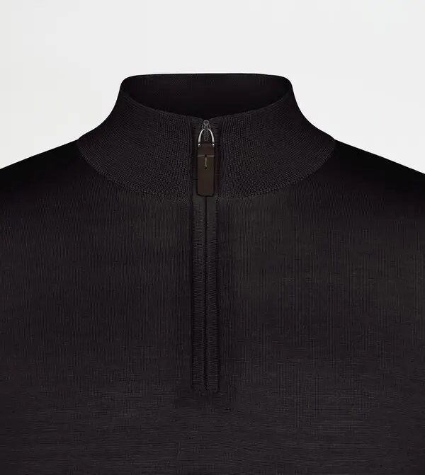 TOD'S Half-neck Pullover In 15 Micron Merino Wool - Grey