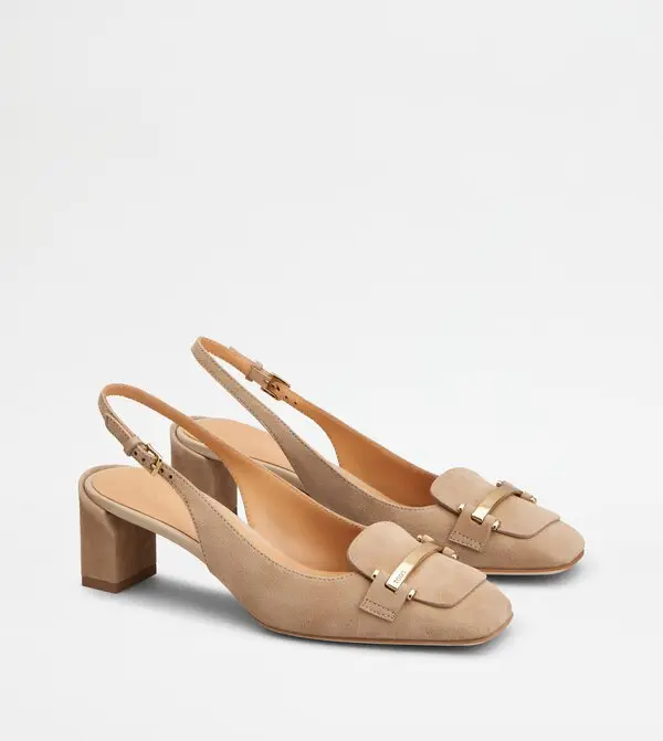 TOD'S Suede Slingback Pumps