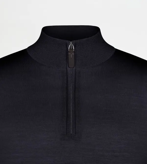 TOD'S Half-neck Wool Pullover - Blue