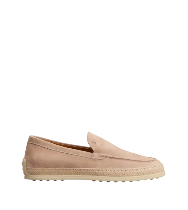 TOD'S Suede Slipper Loafers - Neutrals