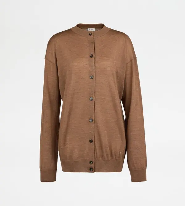 TOD'S Cardigan In Merino Wool With T-stitching