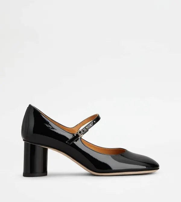 TOD'S Patent Leather Mary Janes - Black