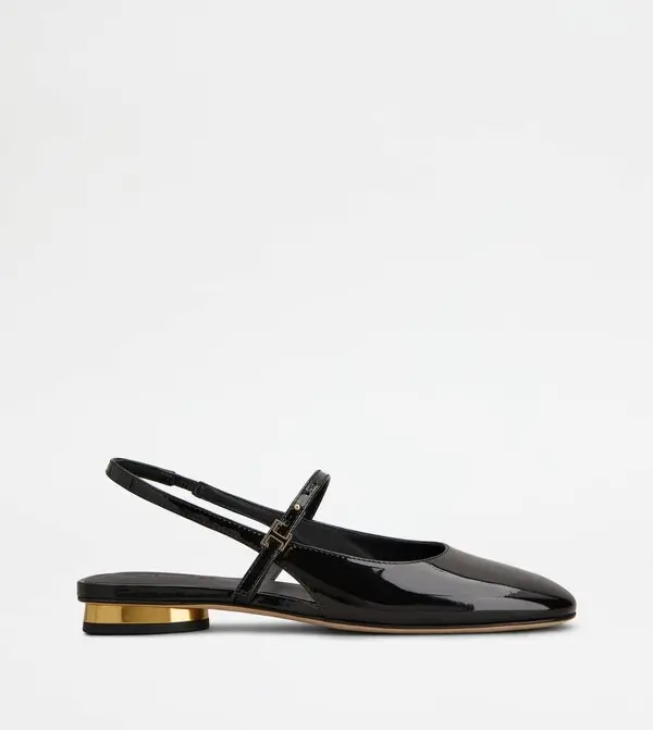 TOD'S Patent Leather Mary Janes - Black