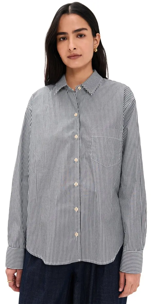 JAMIE HALLER The Weekend Shirt - Black Stripe