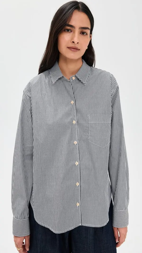 JAMIE HALLER The Weekend Striped Shirt