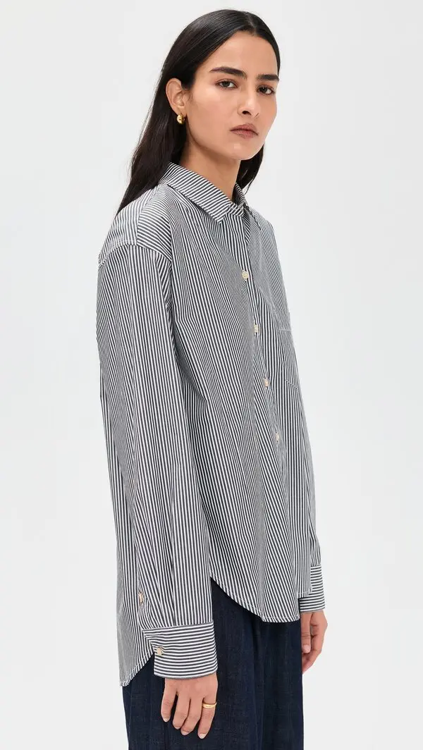 JAMIE HALLER The Weekend Striped Shirt