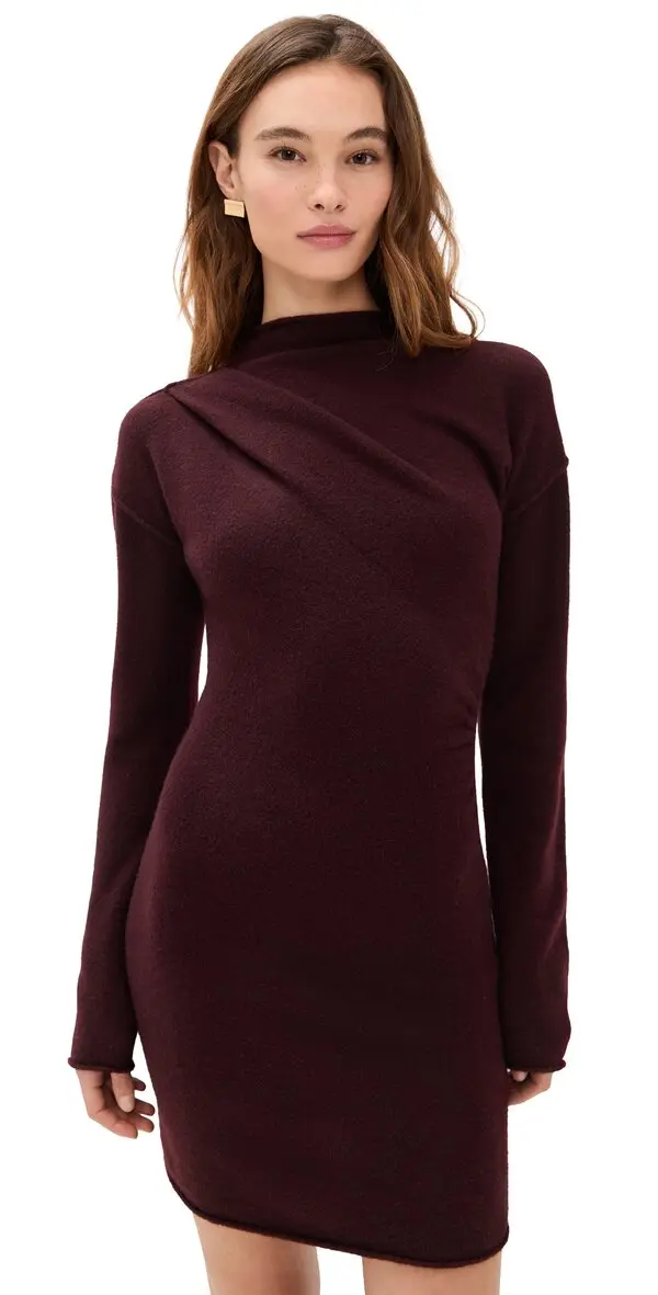 Helmut Lang Slouchy Plush Mini Dress
