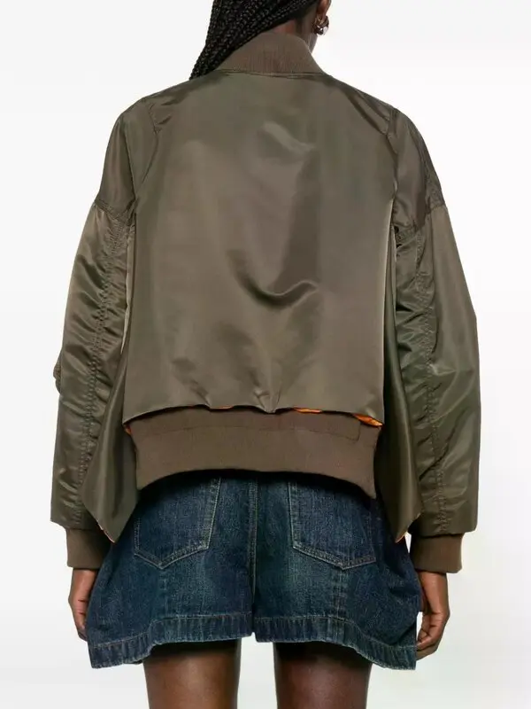 Sacai Zip-up Bomber Jacket - Green
