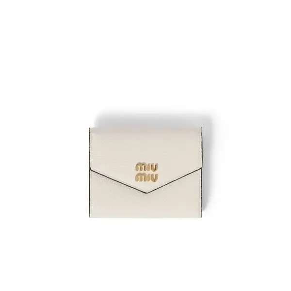 Miu Miu Small Leather Wallet - White