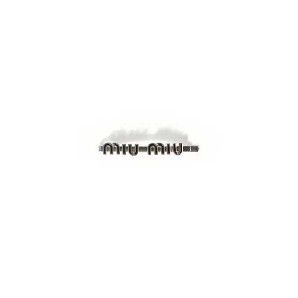 Miu Miu Enameled Metal Hair Clip - Black