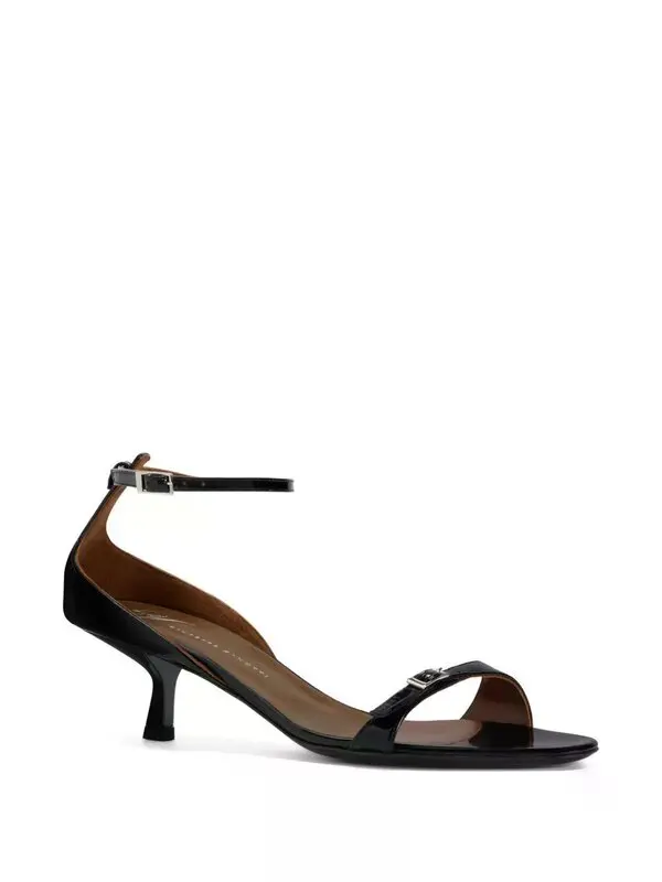 GIUSEPPE ZANOTTI Micky Buckles 50 Ankle Strap Heeled Sandals - Black