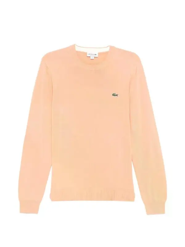 Lacoste Logo-patched Crew-neck Sweater - Orange