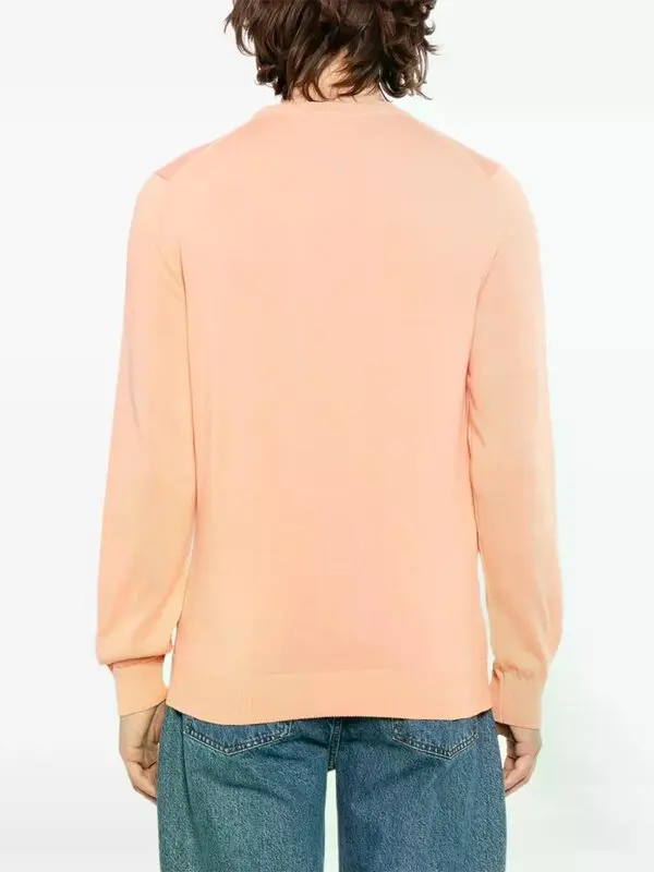 Lacoste Logo-patched Crew-neck Sweater - Orange