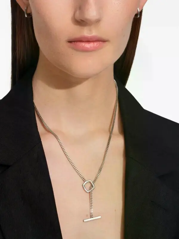 Tom Wood Curb-chain Pendant Necklace - Grey