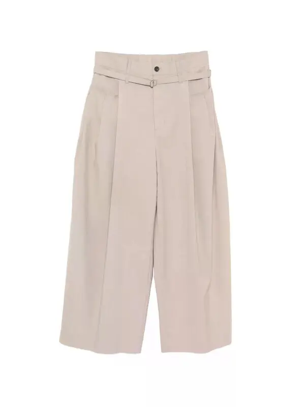 SONGZIO Level-volume Wide-leg Trousers - Neutrals